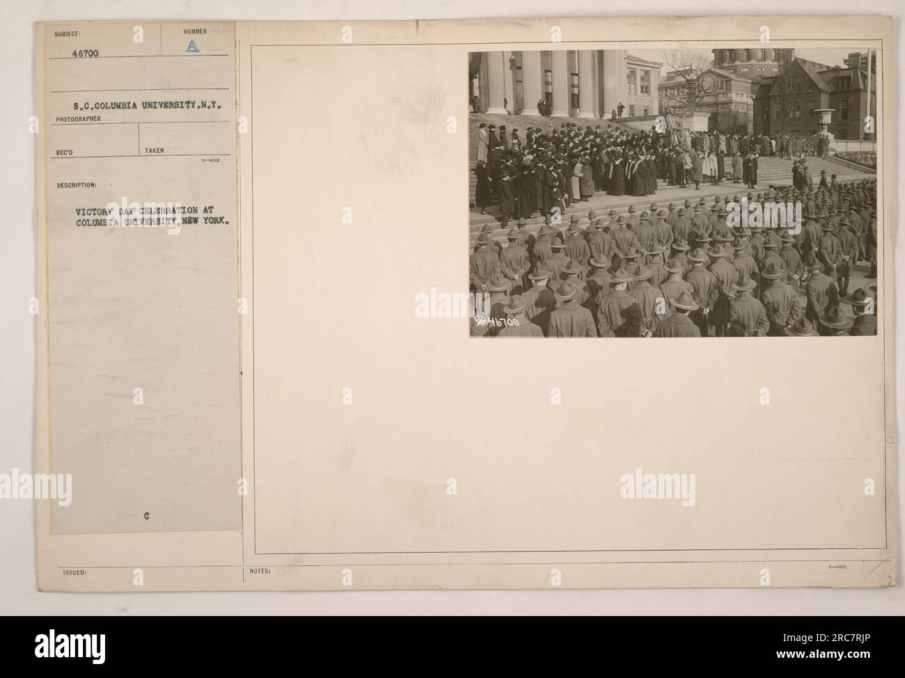 "Victory Day celebration at Columbia University, New York. The ...