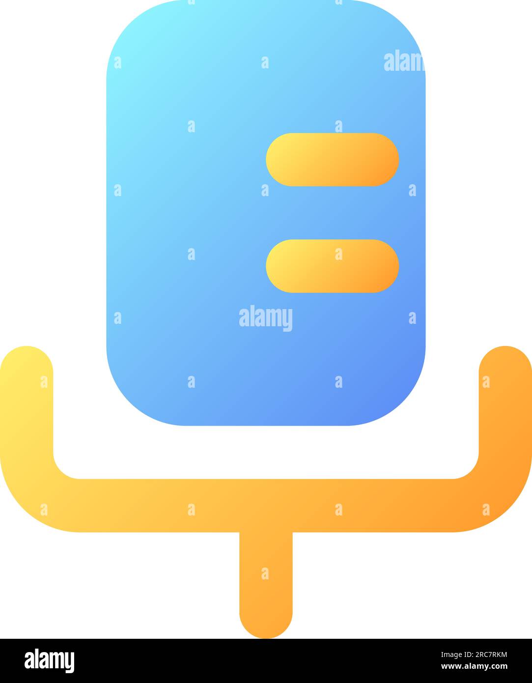 Microphone pixel perfect flat gradient color ui icon Stock Vector Image & Art - Alamy