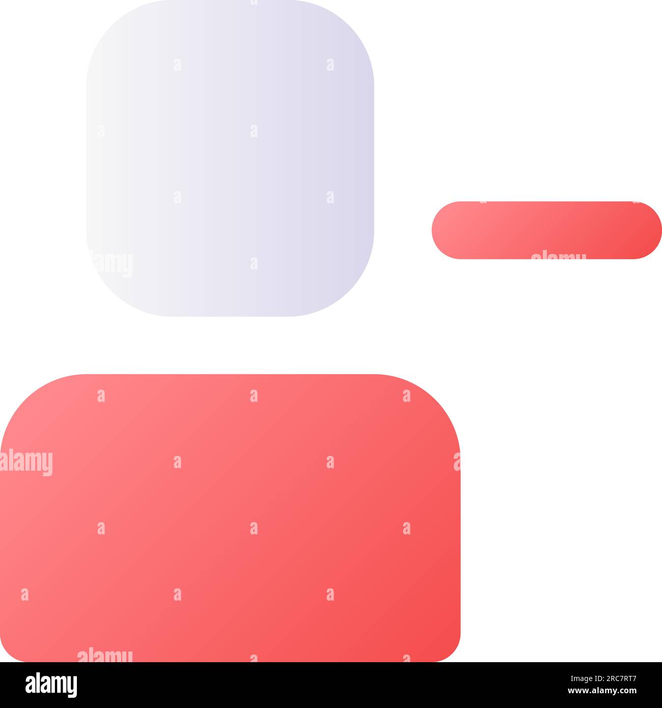 Remove user pixel perfect flat gradient color ui icon Stock Vector ...