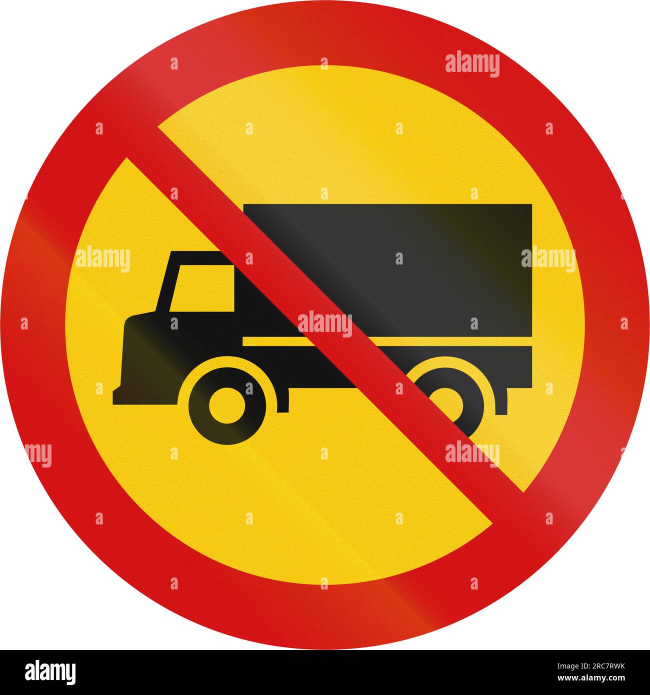 Road sign in Iceland - No heavy goods vehicles Stock Photo - Alamy
