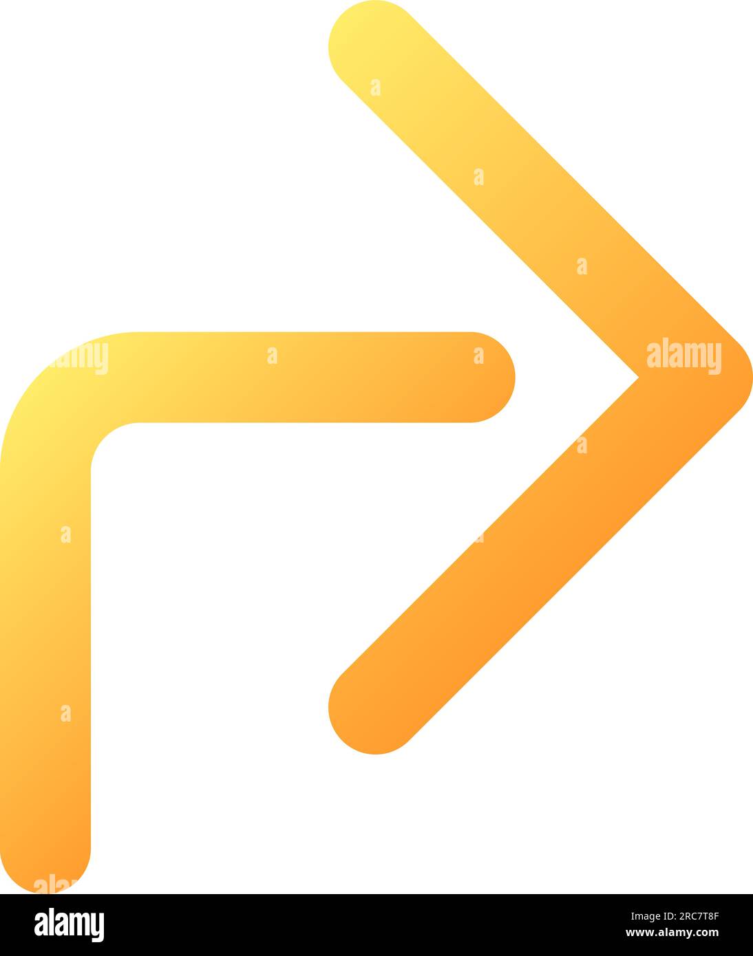 Forward arrow pixel perfect flat gradient color ui icon Stock Vector ...