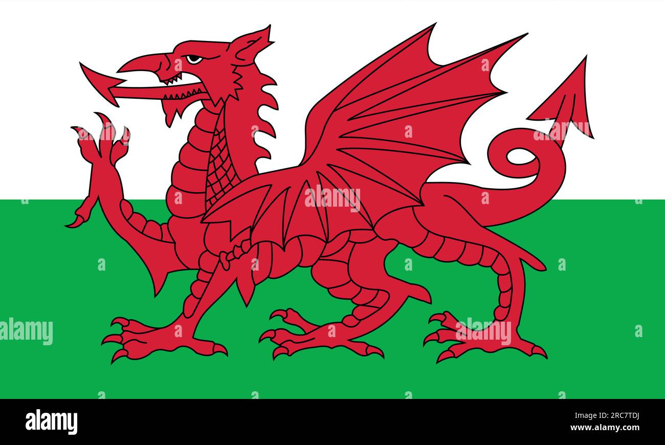 Flag of Wales - Vector illustration Stock Vector Image & Art - Alamy