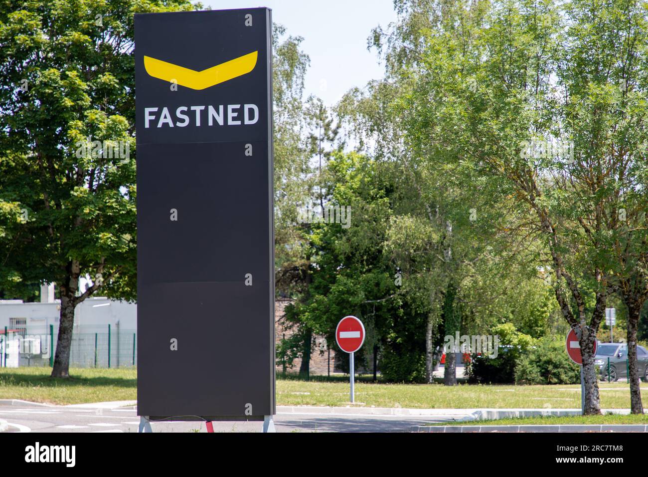 Bordeaux , France - 07 01 2023 : Fastned electric car public charging ...