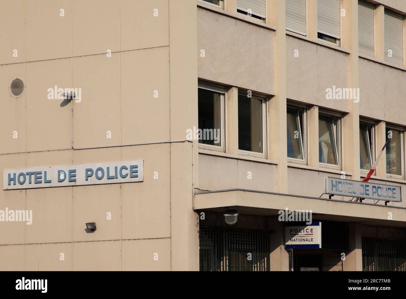 Annecy , France - 07 10 2023 : hotel de police nationale sign text ...