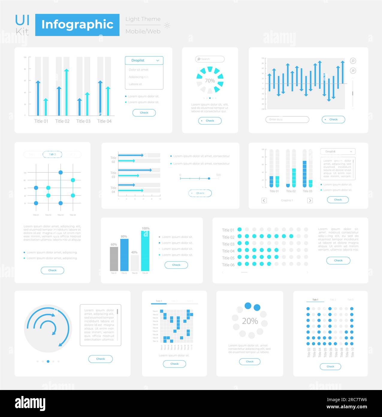 Infographic visualization UI elements kit Stock Vector Image & Art - Alamy