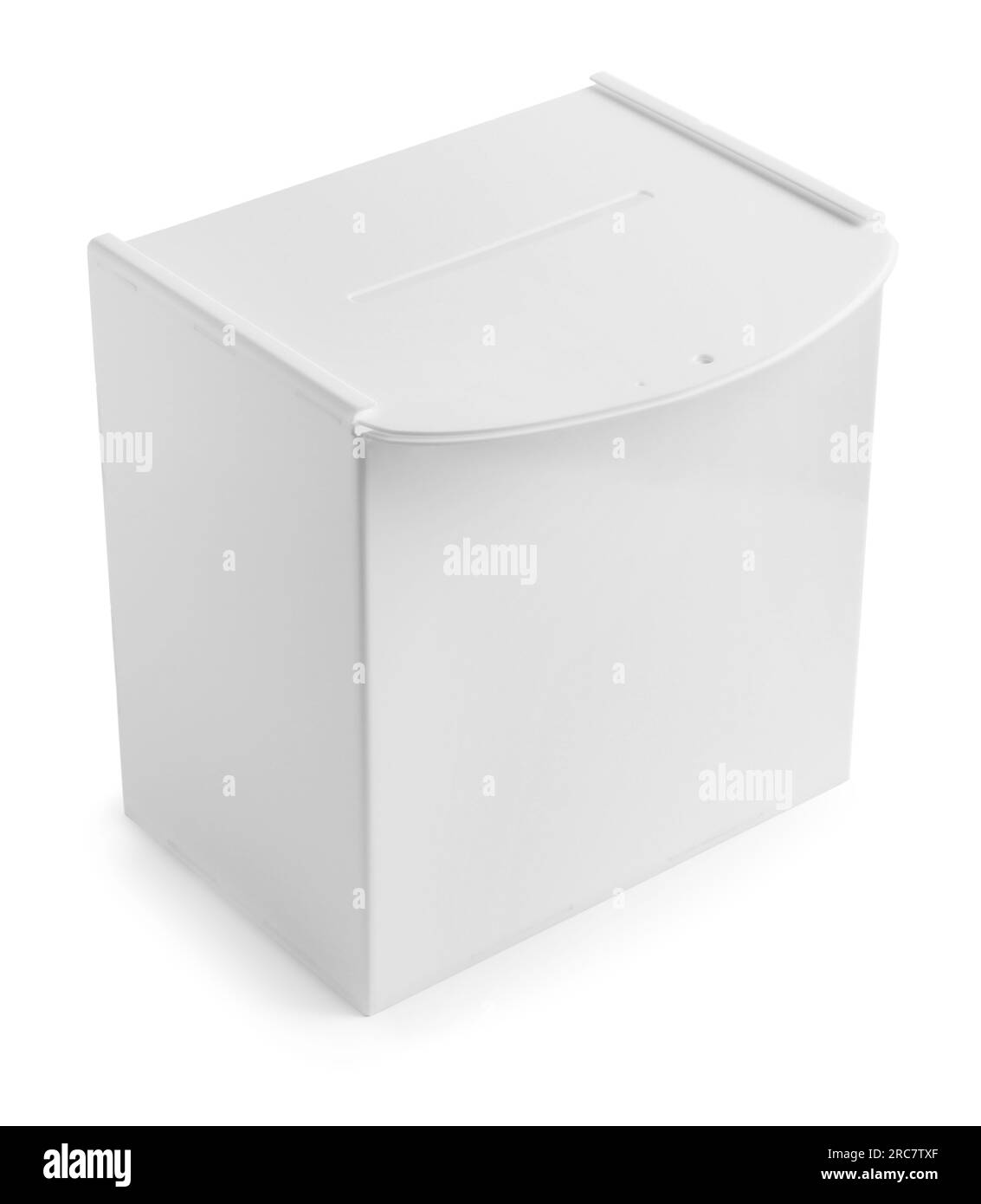 One ballot box isolated on white. Election time Stock Photo - Alamy