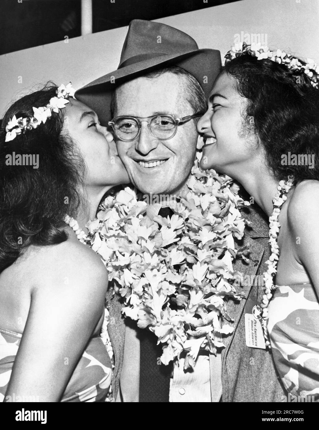 Hawaiian lei Black and White Stock Photos & Images - Alamy