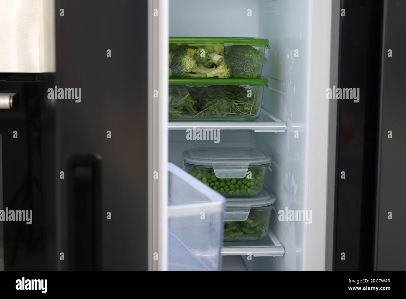 Food in containers in fridge hi-res stock photography and images - Alamy