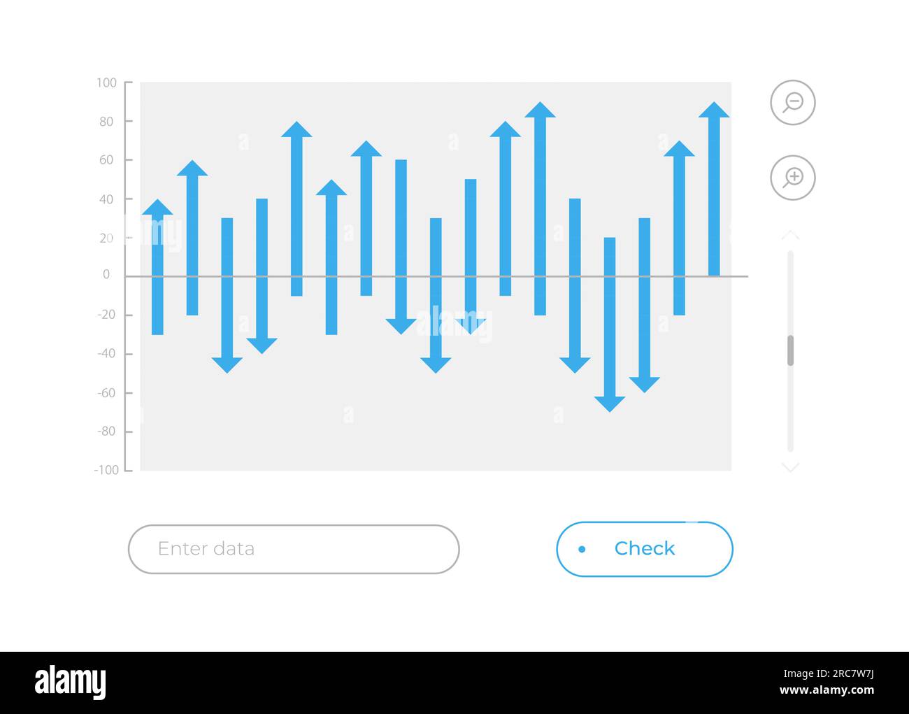 Waterfall chart with arrows UI element template Stock Vector Image ... Waterfall chart with arrows UI element template Stock Vector Image ...