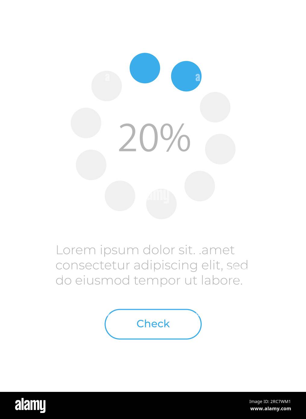 Progress circle diagram UI element template Stock Vector Image & Art - Alamy