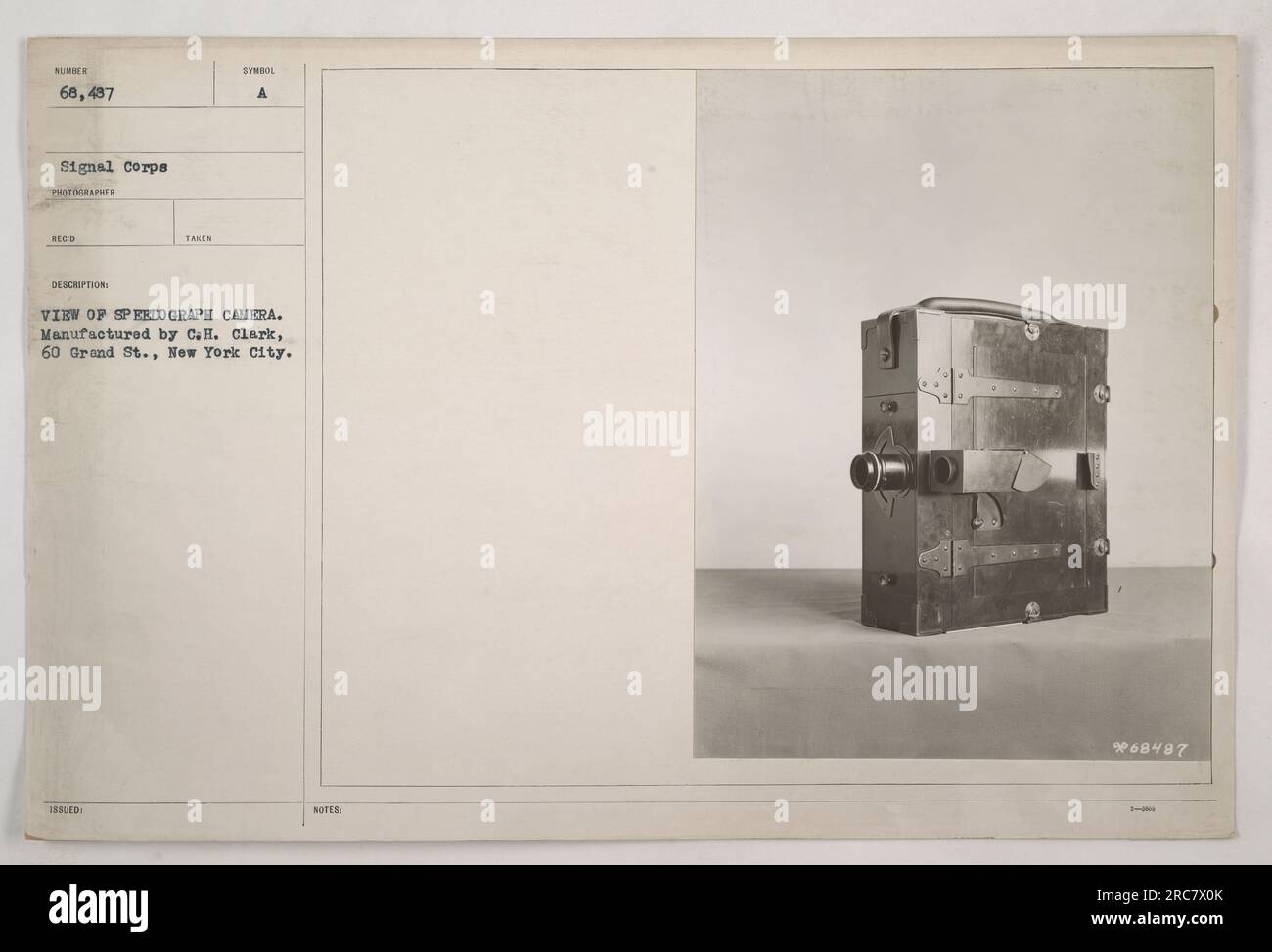 A Speedograph camera manufactured by C.H. Clark of New York City. This ...