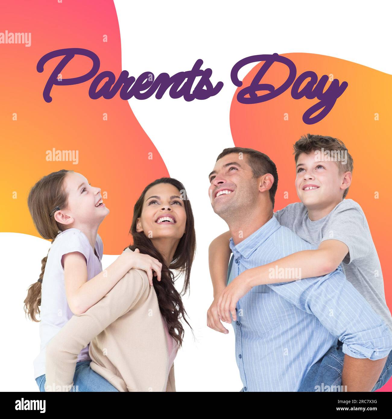 Parents daughter on orange hi-res stock photography and images - Alamy