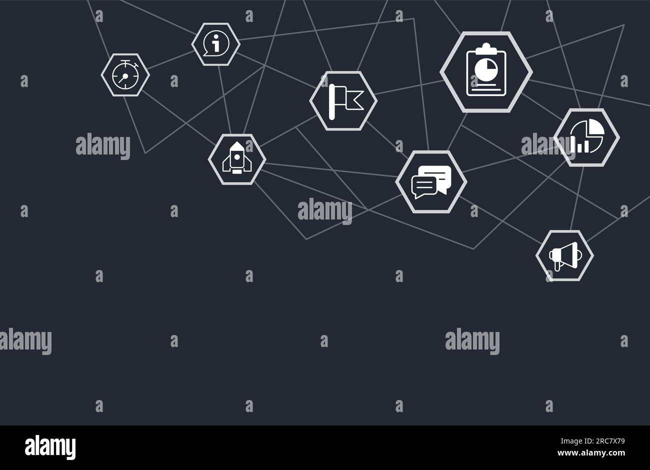 Startup management concept design template with white glyph icons Stock ...