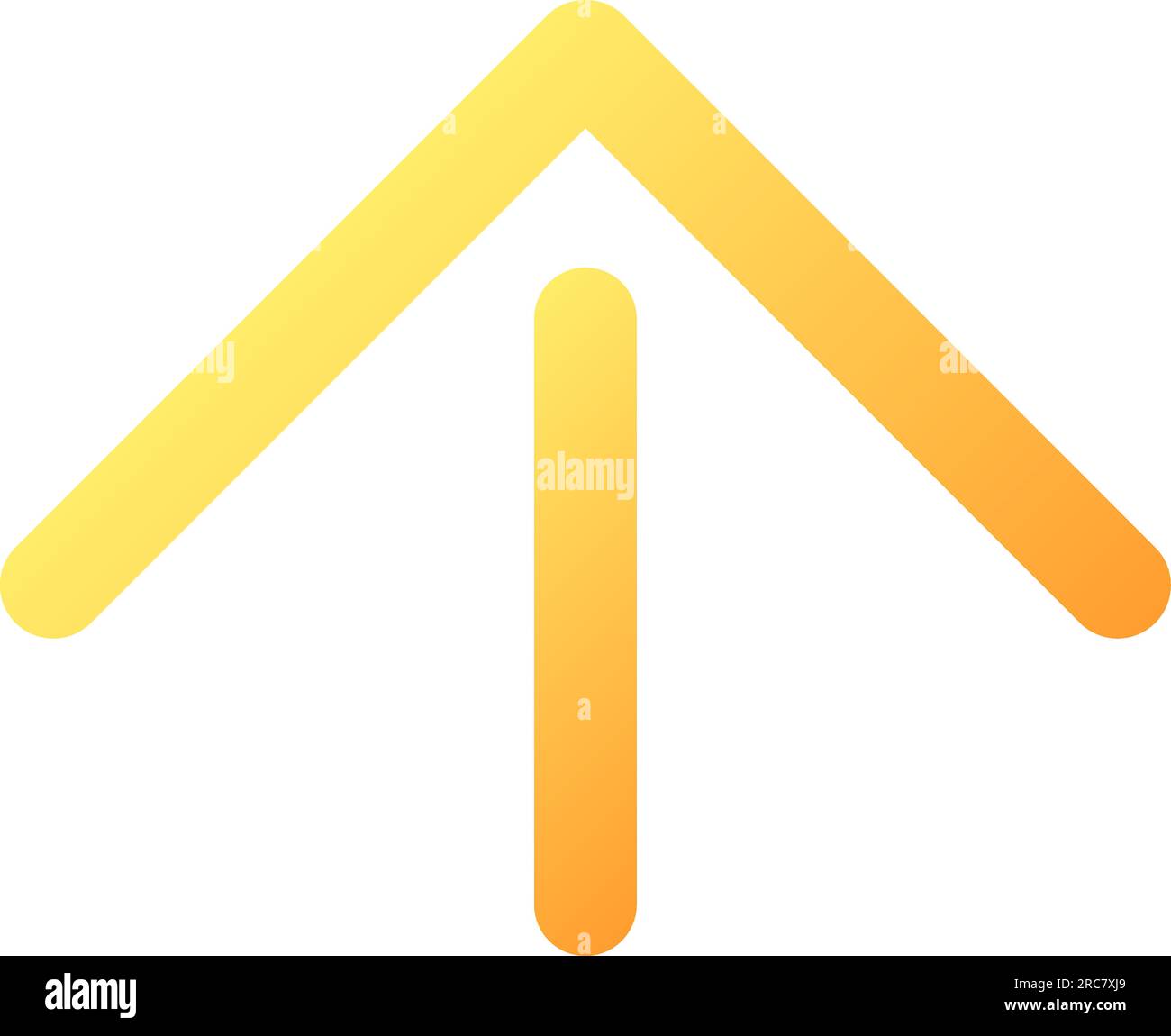 Move upward pixel perfect flat gradient color ui icon Stock Vector ...