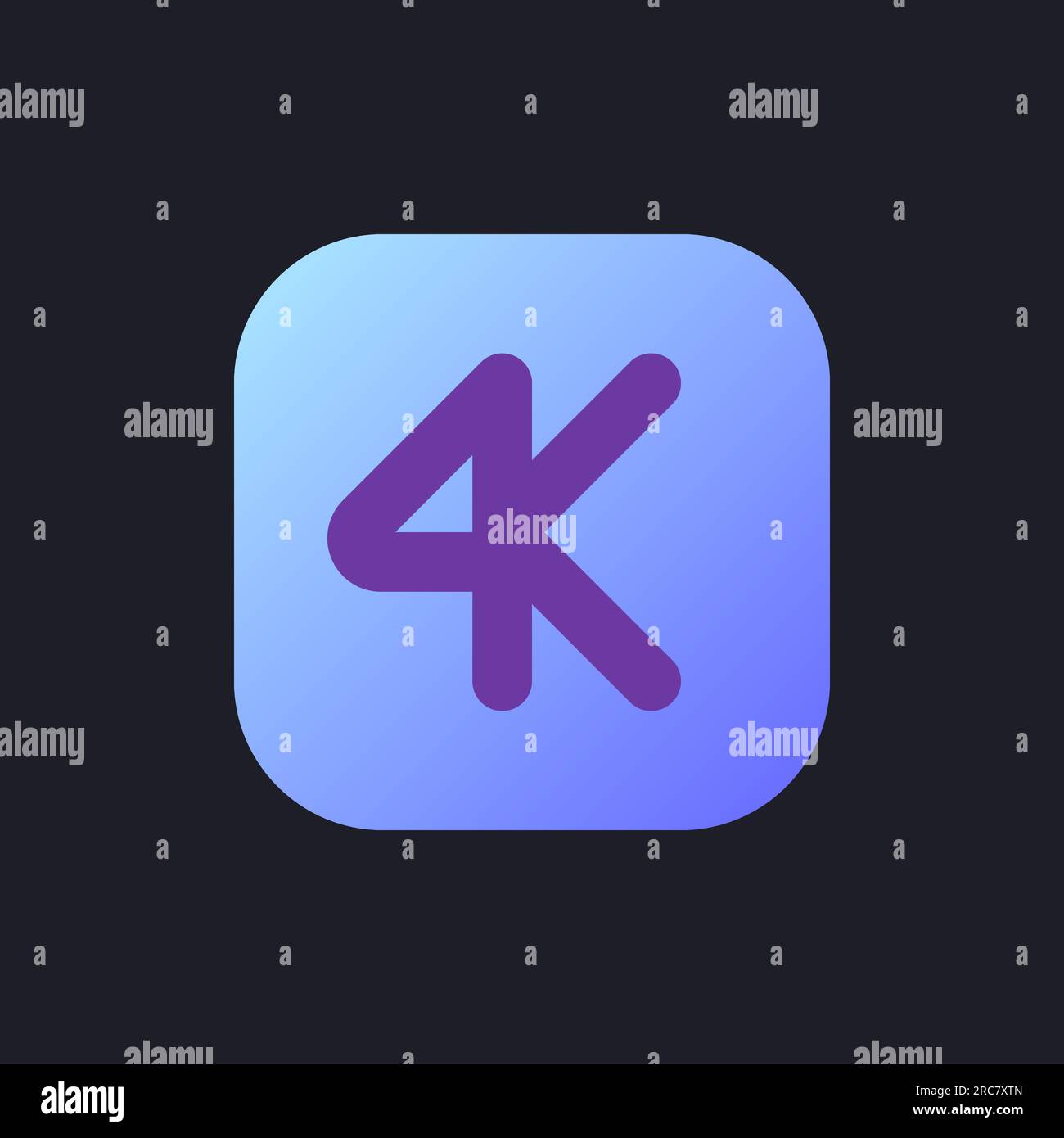 4K resolution flat gradient fill ui icon for dark theme Stock Vector ...