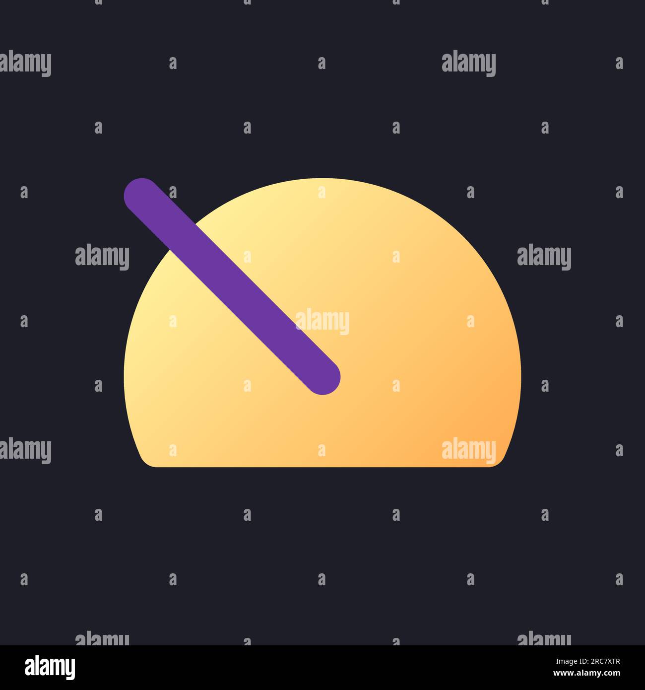 Slow down flat gradient fill ui icon for dark theme Stock Vector Image ...