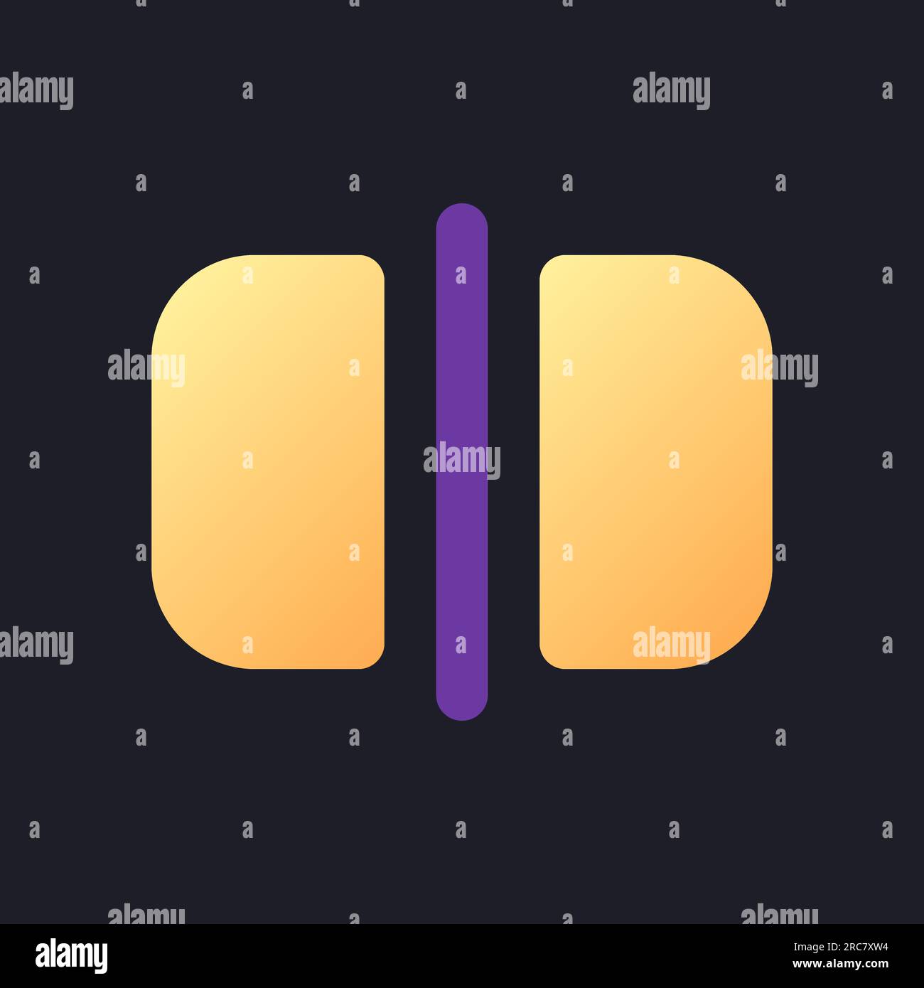 Split flat gradient fill ui icon for dark theme Stock Vector Image & Art - Alamy