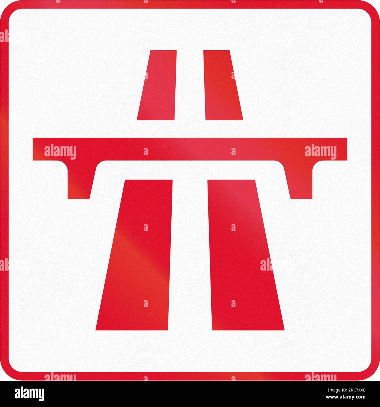 Hong Kong traffic sign: Beginning of motorway Stock Photo - Alamy