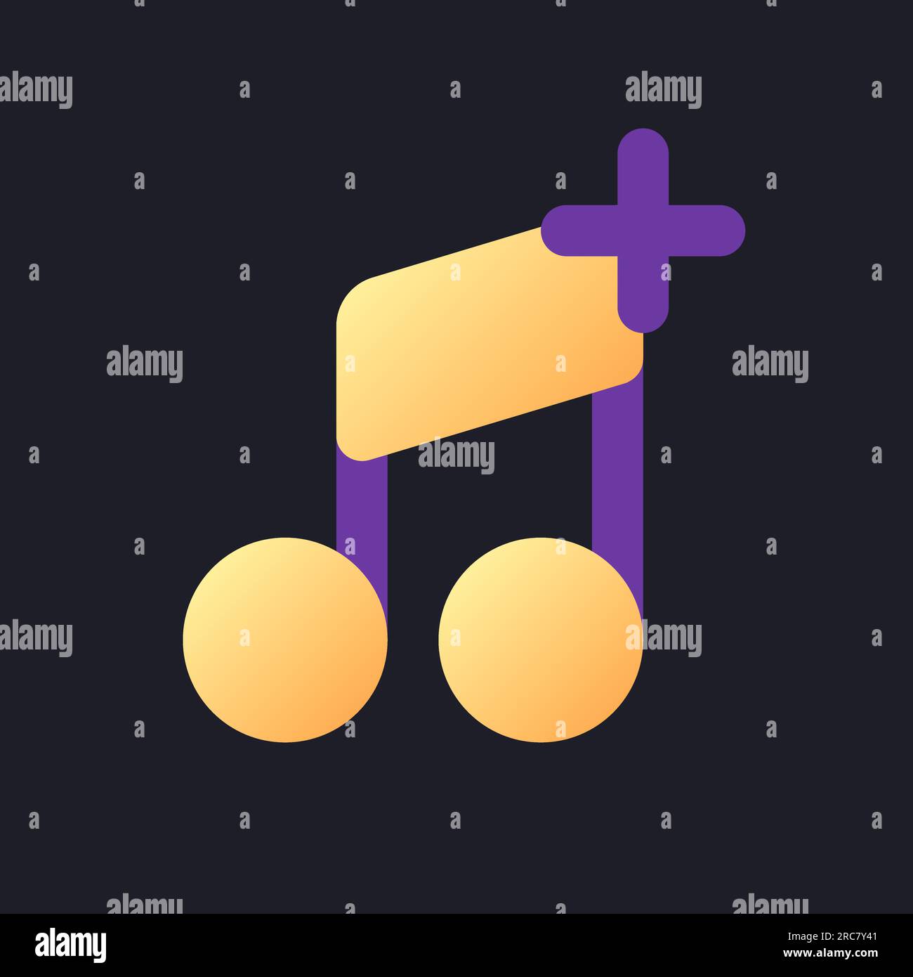 Add audio flat gradient fill ui icon for dark theme Stock Vector Image ...