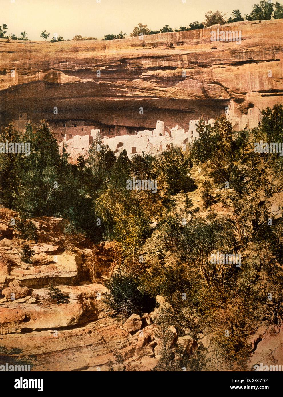 Mesa Verde, Colorado: c. 1898 A photochrome by the Detroit Publishing ...