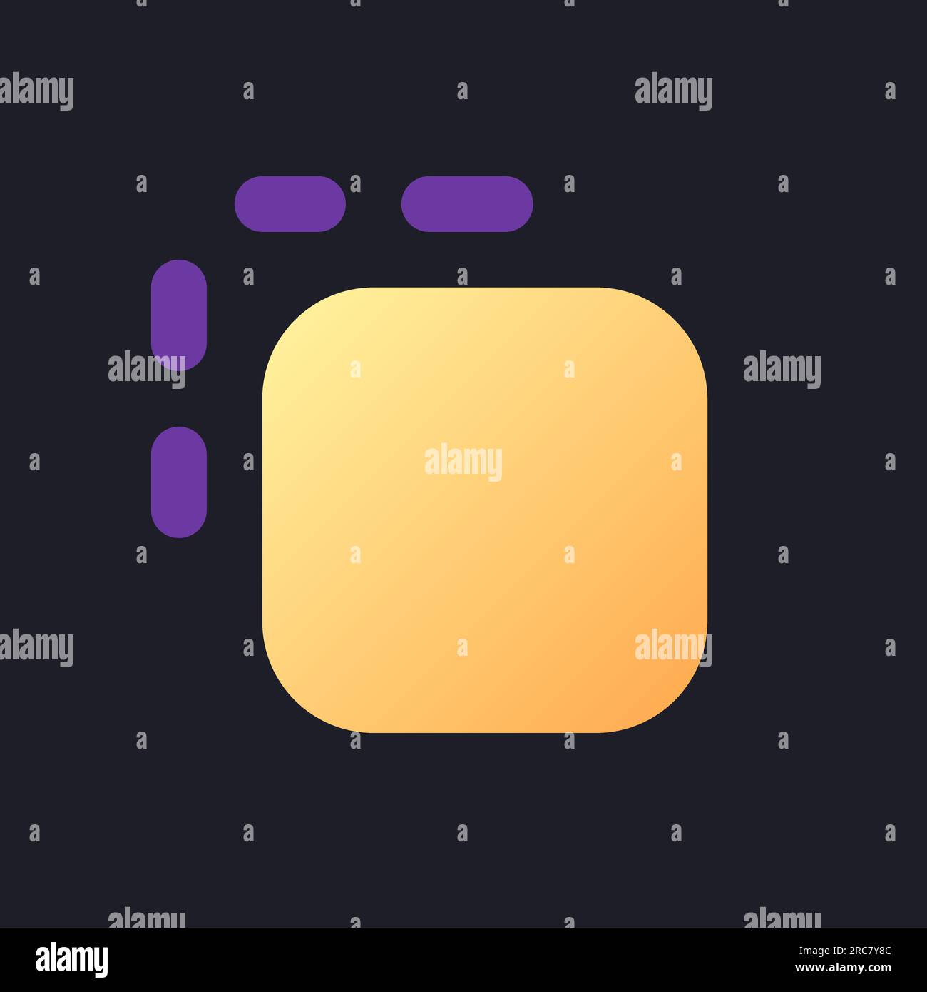 Dissolve flat gradient fill ui icon for dark theme Stock Vector Image & Art - Alamy