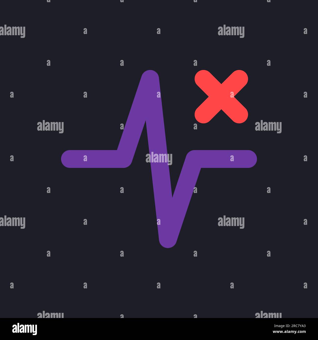 Removed pulse animation flat gradient fill ui icon for dark theme Stock Vector Image & Art - Alamy