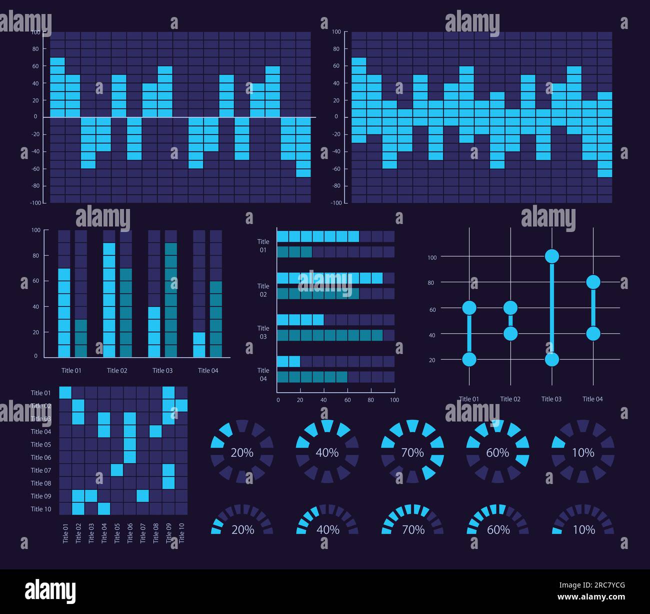 Commercial analysis results infographic chart design template set for ...