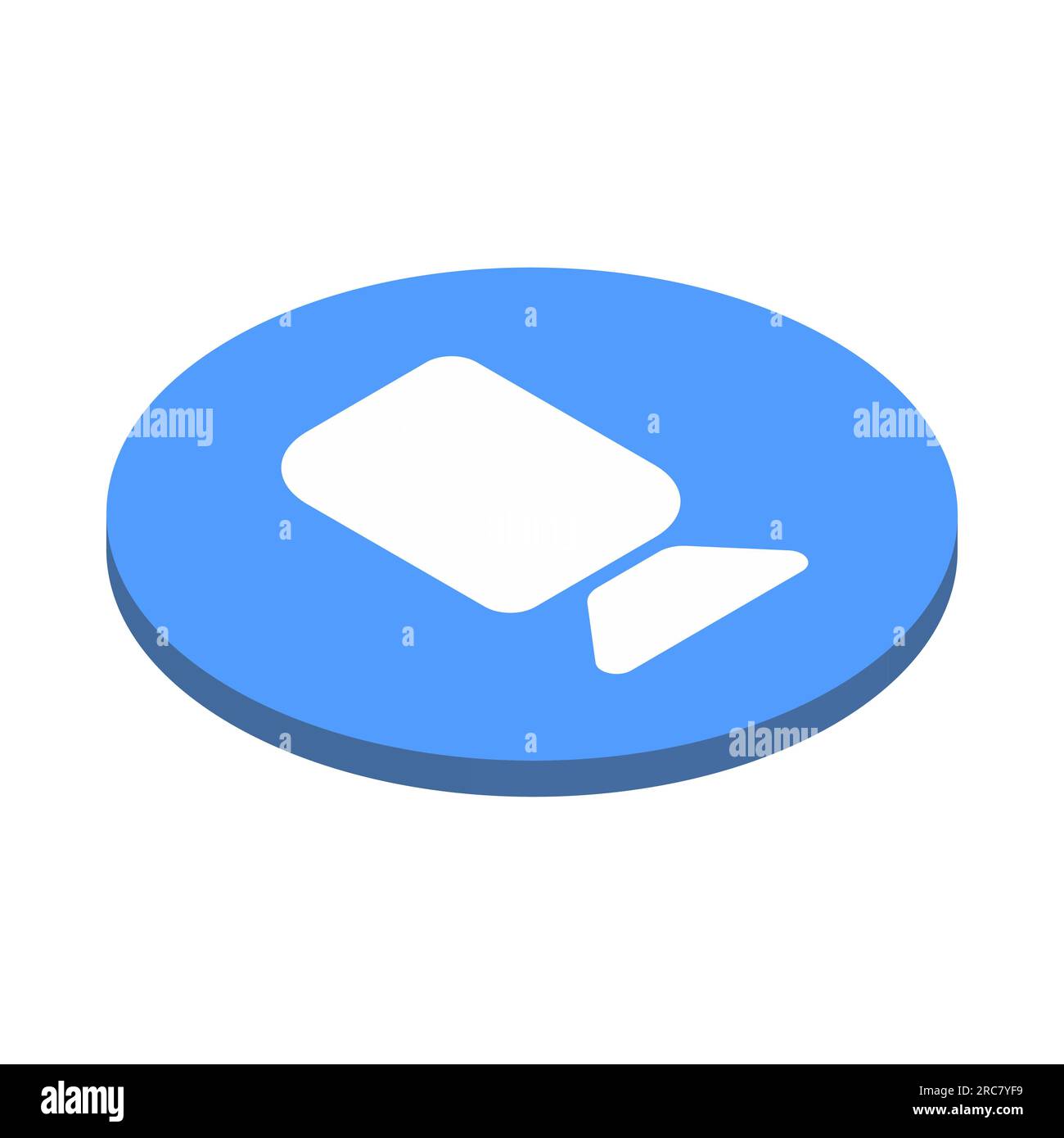 Zoom social media app icon. 3D isometric circle vector illustration ...