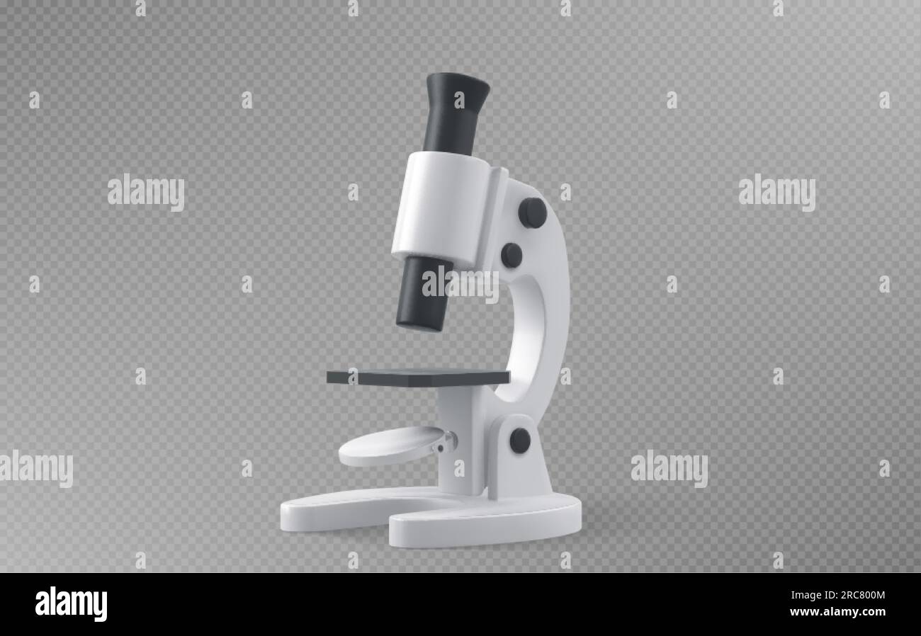 3d medical laboratory science microscope icon isolated vector ...