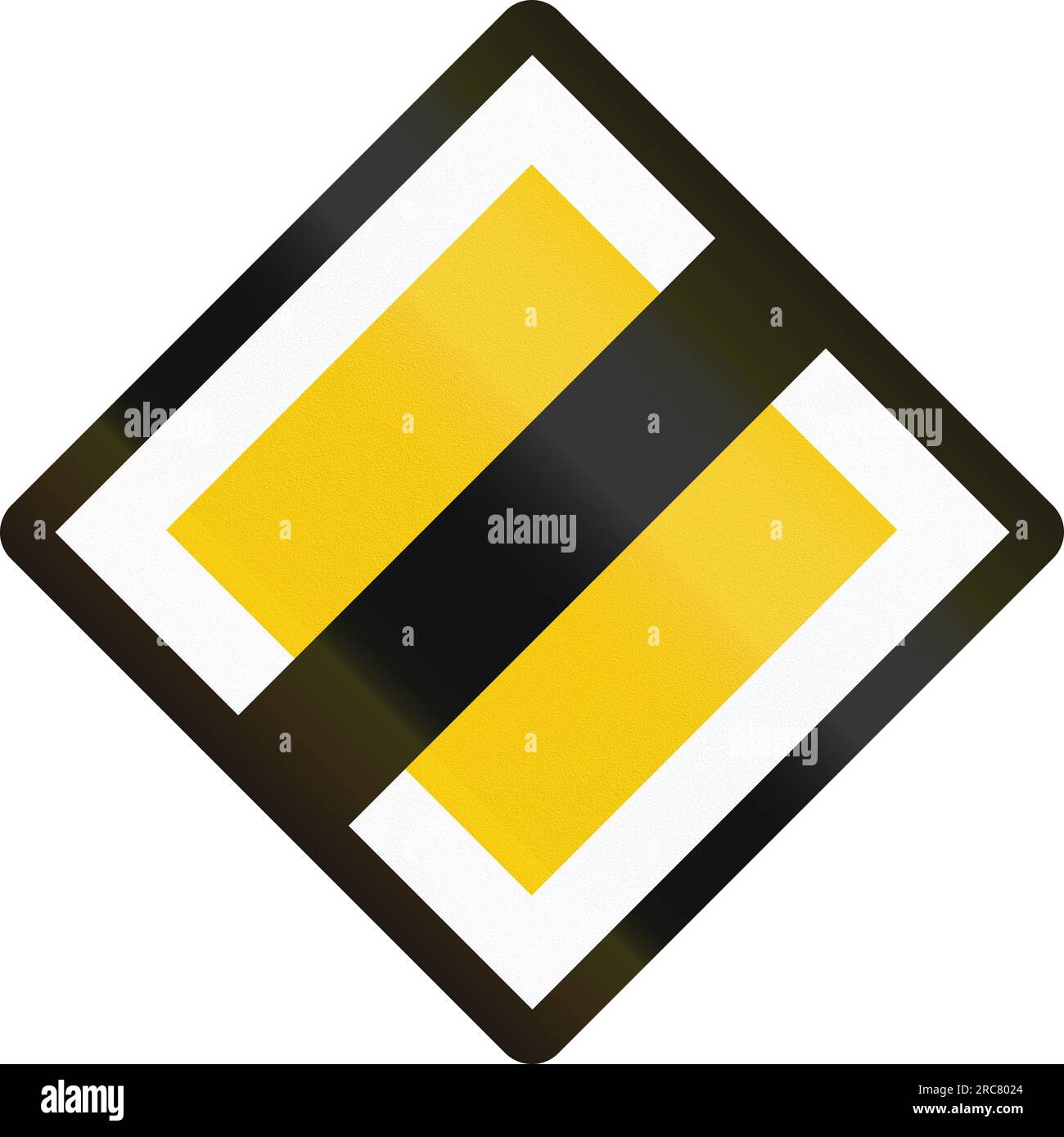 Icelandic regulatory sign - end of priority road Stock Photo - Alamy