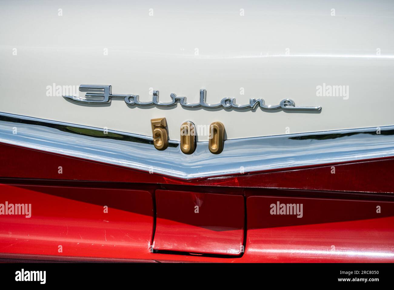 Ford Fairlane 500 Rear Badge Close Up Stock Photo - Alamy