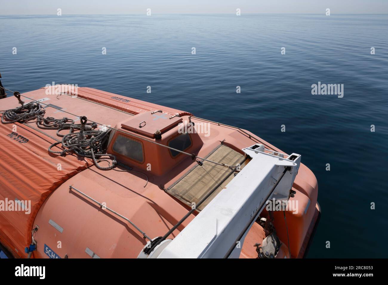 Lifeboat alongside a Stena Line ferry boat Stock Photo - Alamy