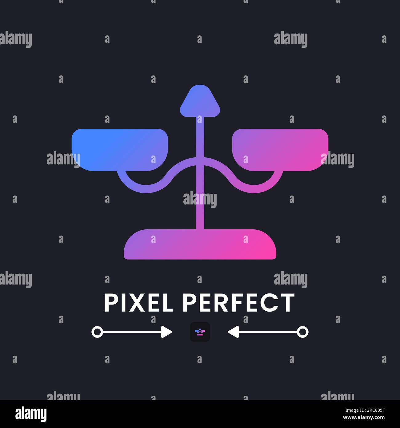 Balance scales purple solid gradient desktop icon on black Stock Vector ...