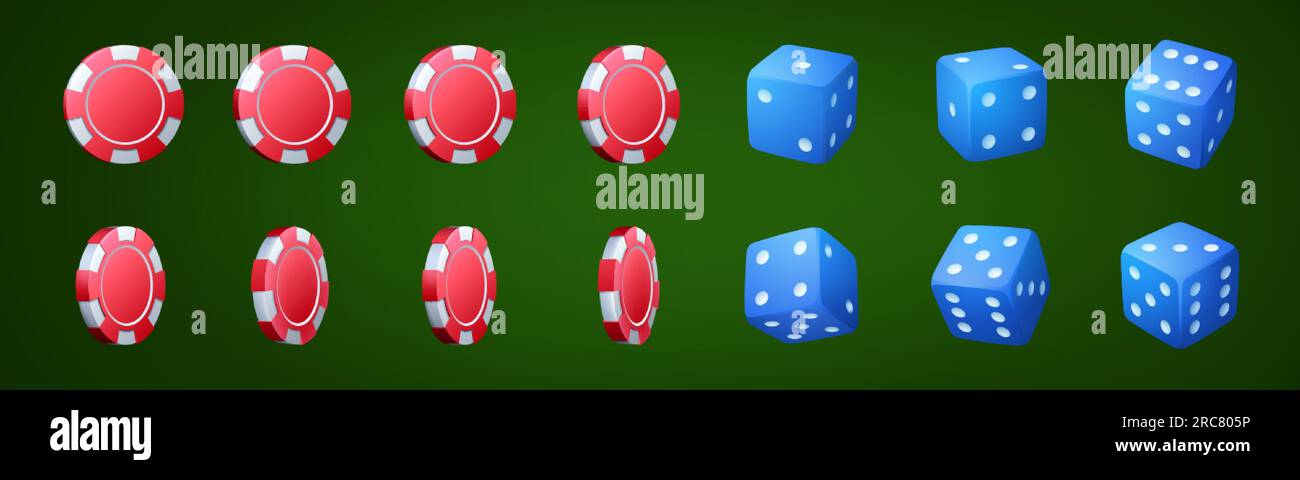 Blue casino token cartoon icon Stock Vector Images - Alamy