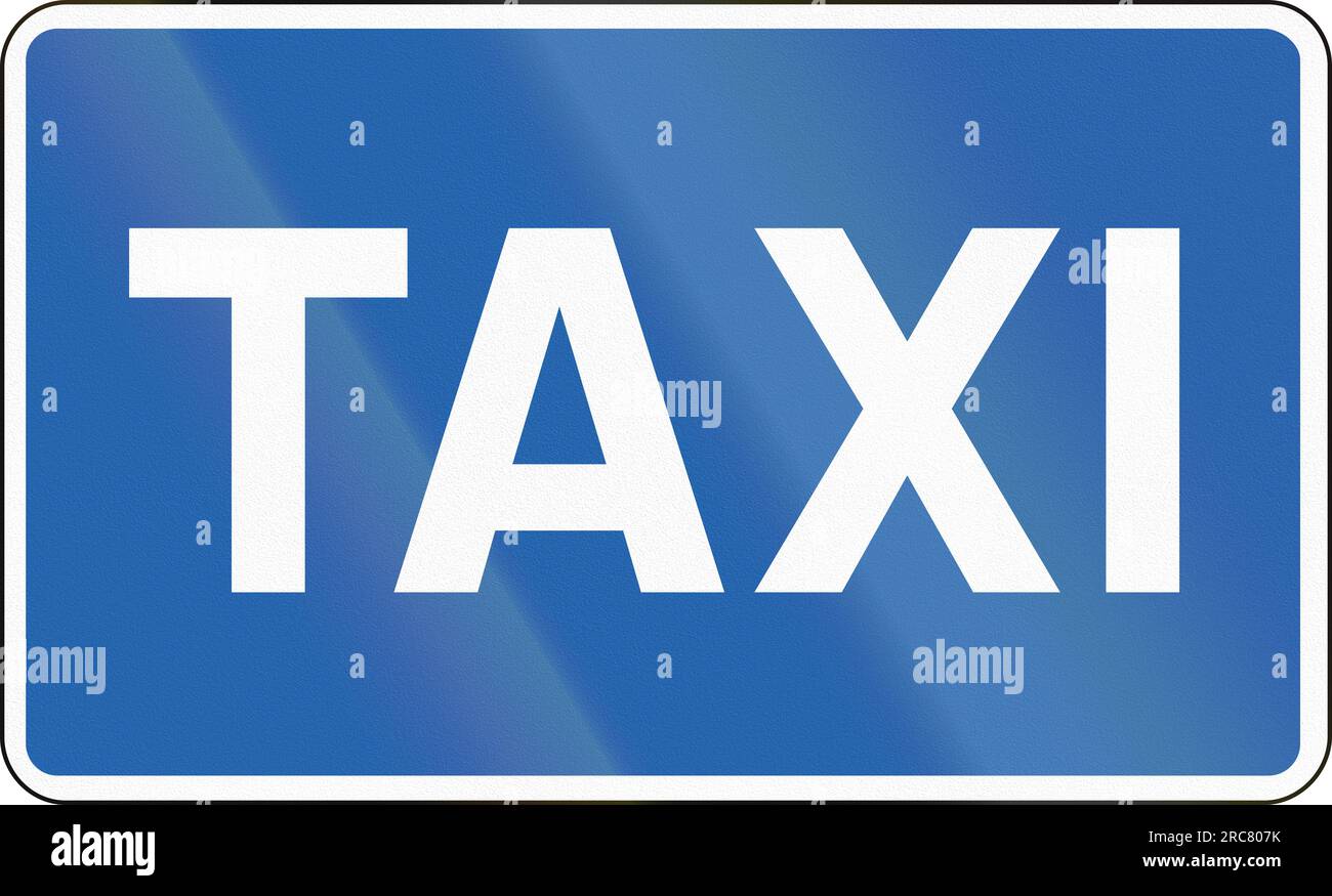 Icelandic traffic sign: Taxi station Stock Photo - Alamy