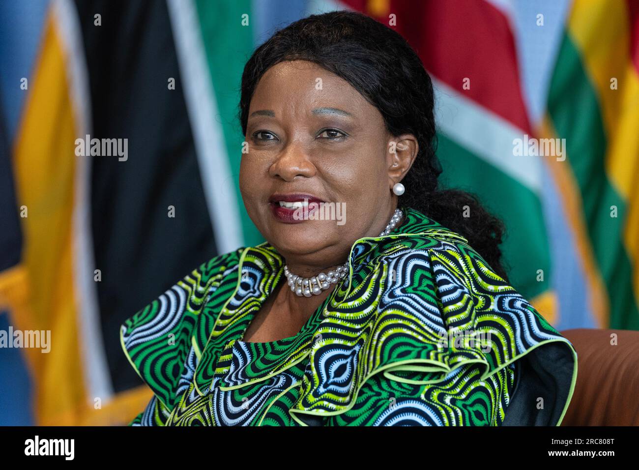 New York, New York, USA. 12th July, 2023. Auxillia Amai Mnangagwa ...