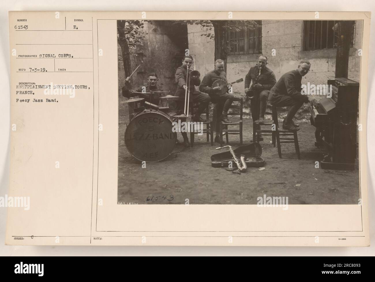 Members of the Foecy Jazz Band are seen performing in Tours, France ...