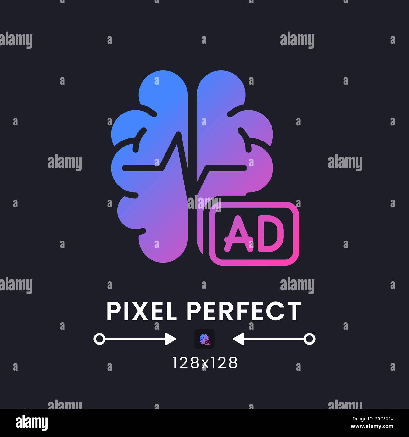 Electroencephalogram purple solid gradient desktop icon on black Stock ... Electroencephalogram purple solid gradient desktop icon on black Stock ...