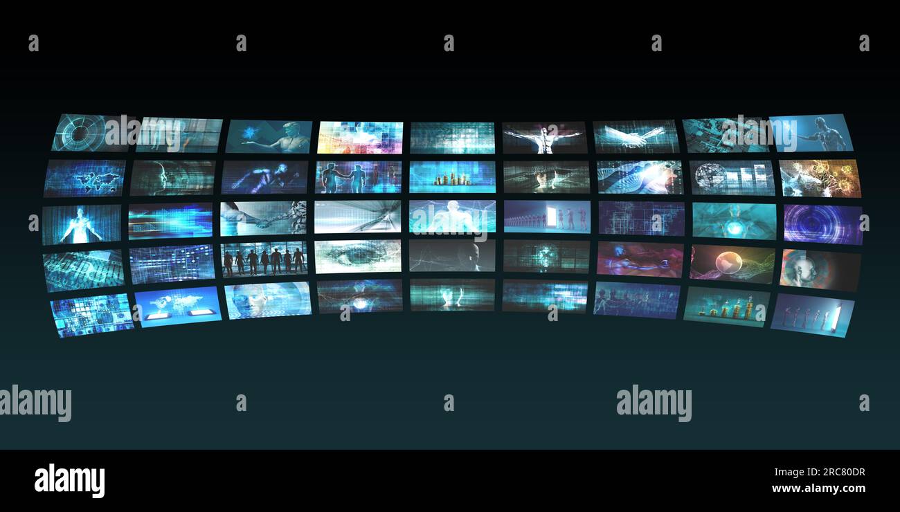 Multimedia Background For Digital Network On The Internet Stock Photo ...