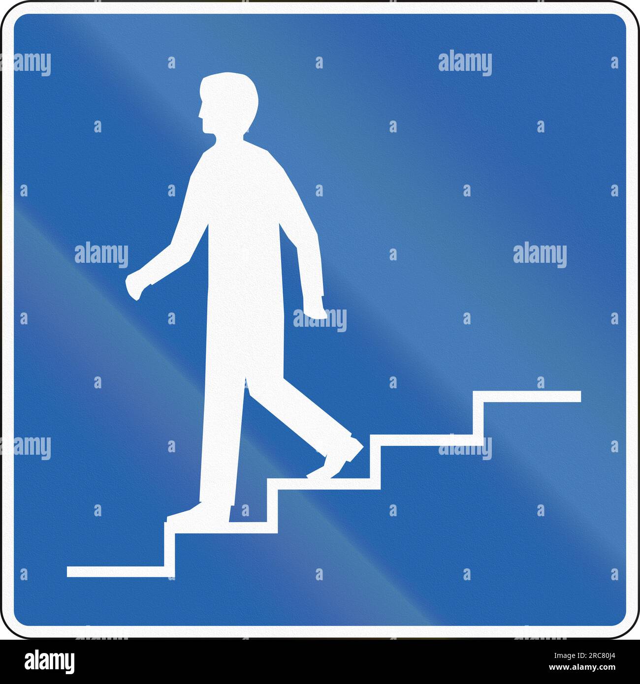 Icelandic road sign - Overpass or underpass with steps Stock Photo - Alamy