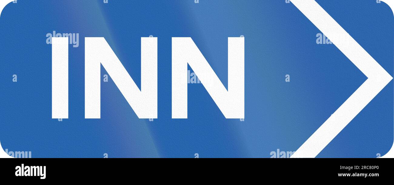 Icelandic information road sign: Entrance to area, inn means entrance ...