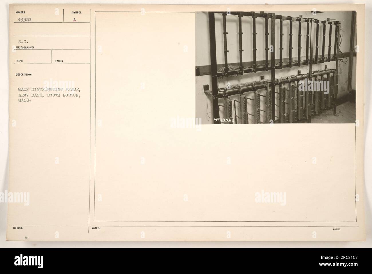 Soldiers and equipment gathered at the Main Distributing Frame at the ...