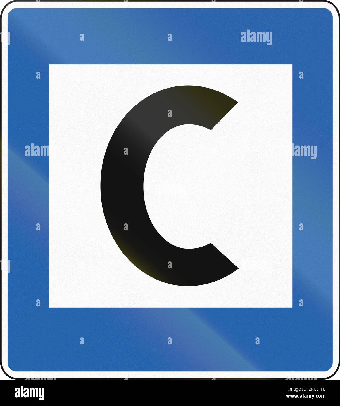 Icelandic service road sign - Town Centre Stock Photo - Alamy