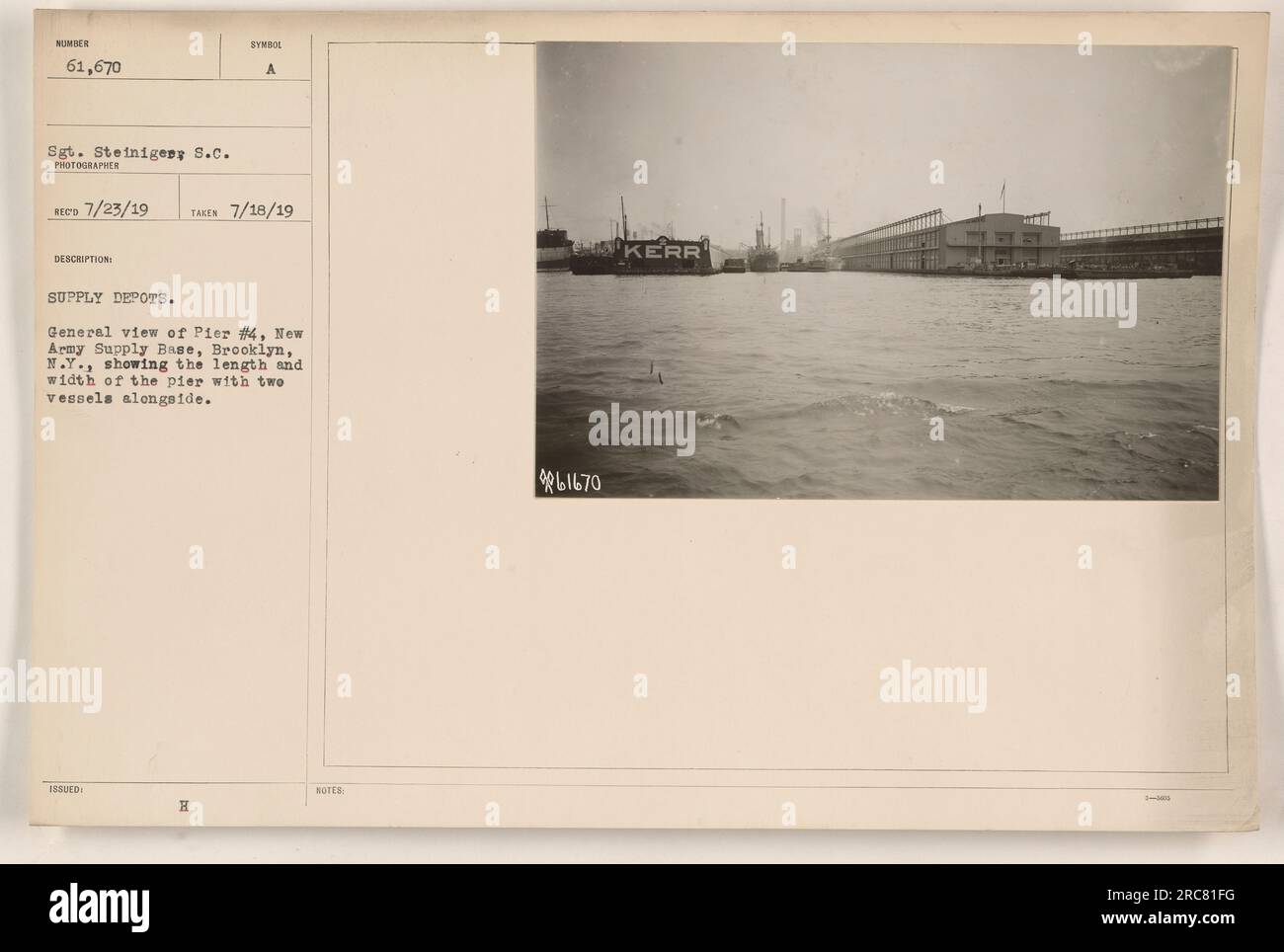 "General view of Pier #4 at New Army Supply Base in Brooklyn, New York ...
