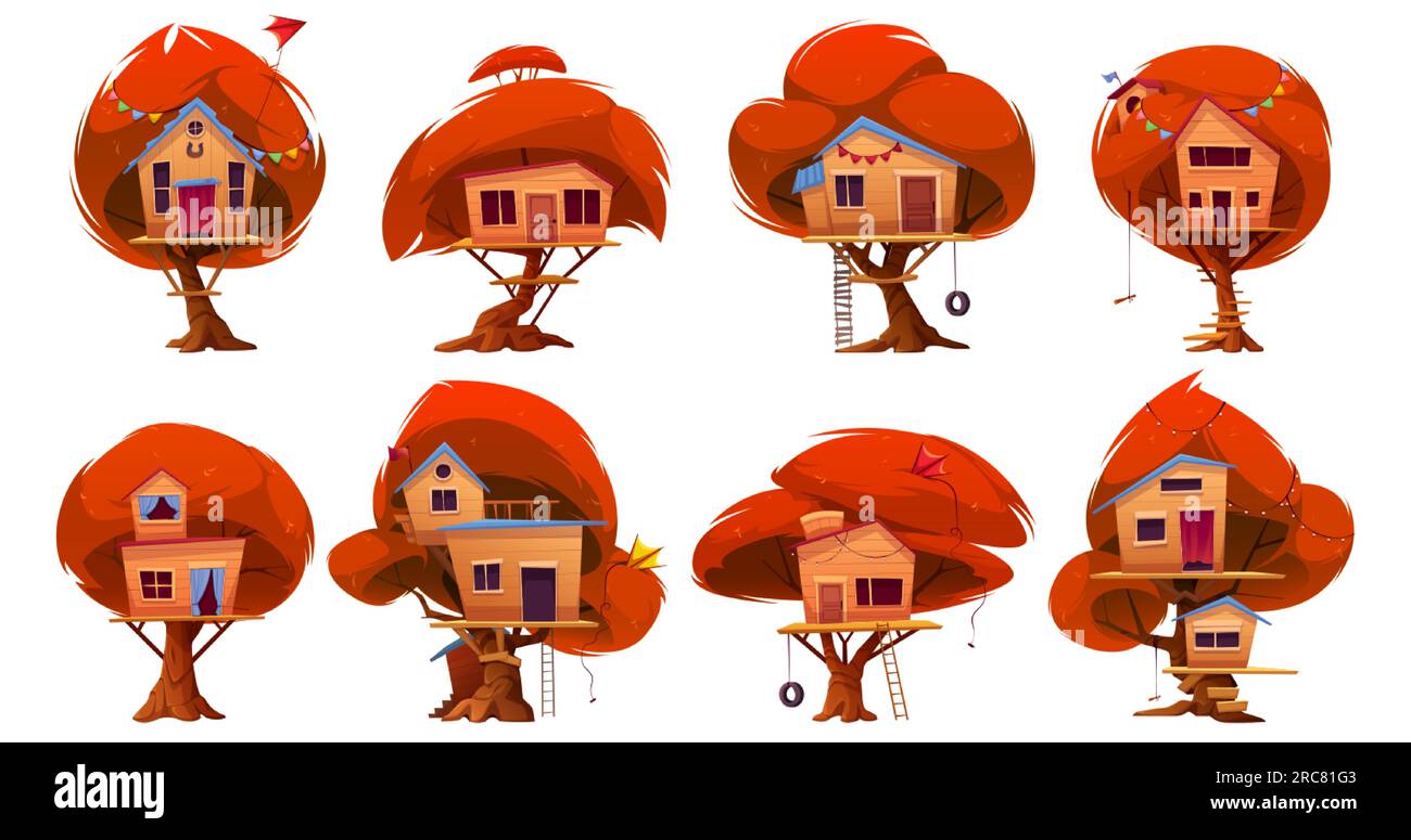 Treehouse kids Stock Vector Images - Alamy