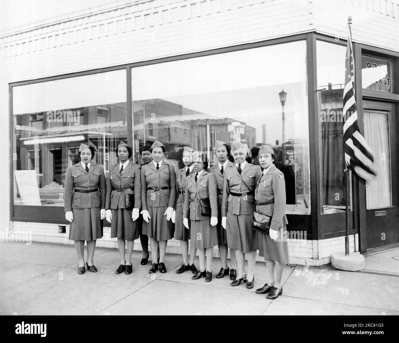 United States: c. 1944 A group of African American women who are ...