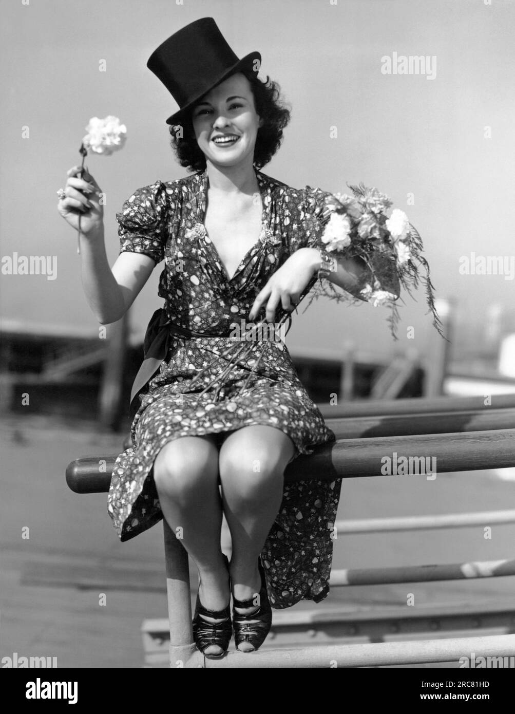 Atlantic City, New Jersey: c. 1938 This woman is the official bestower ...