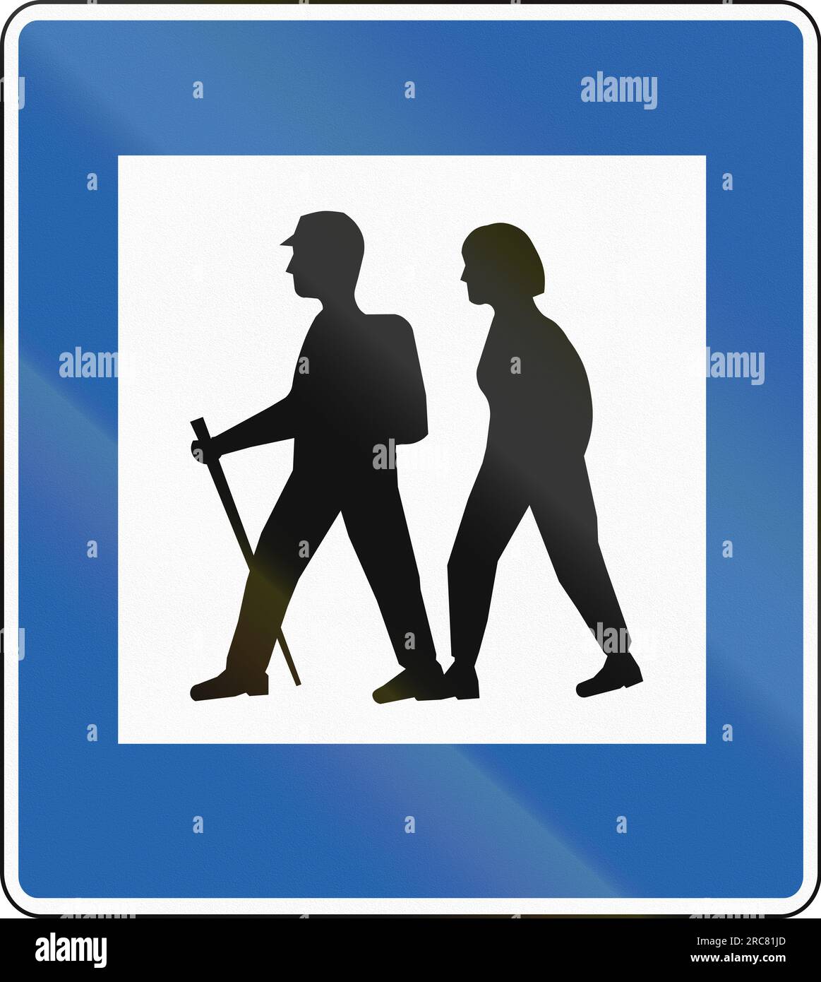 Icelandic service road sign - Starting Point For Walks Stock Photo - Alamy