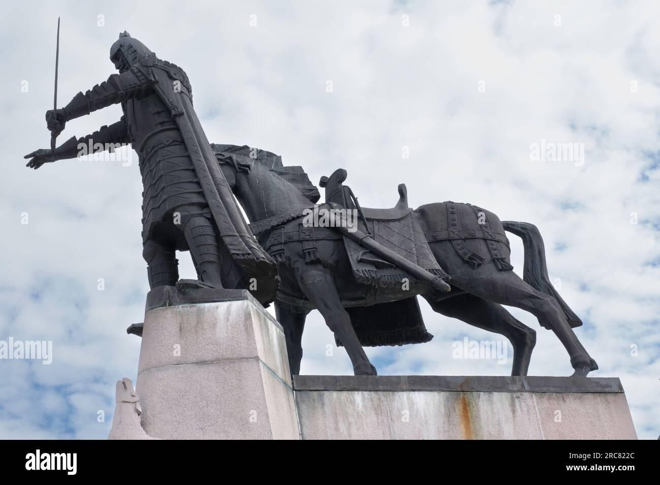 Monument to Grand Duke Gediminas, the founder of Lithuania's capital ...