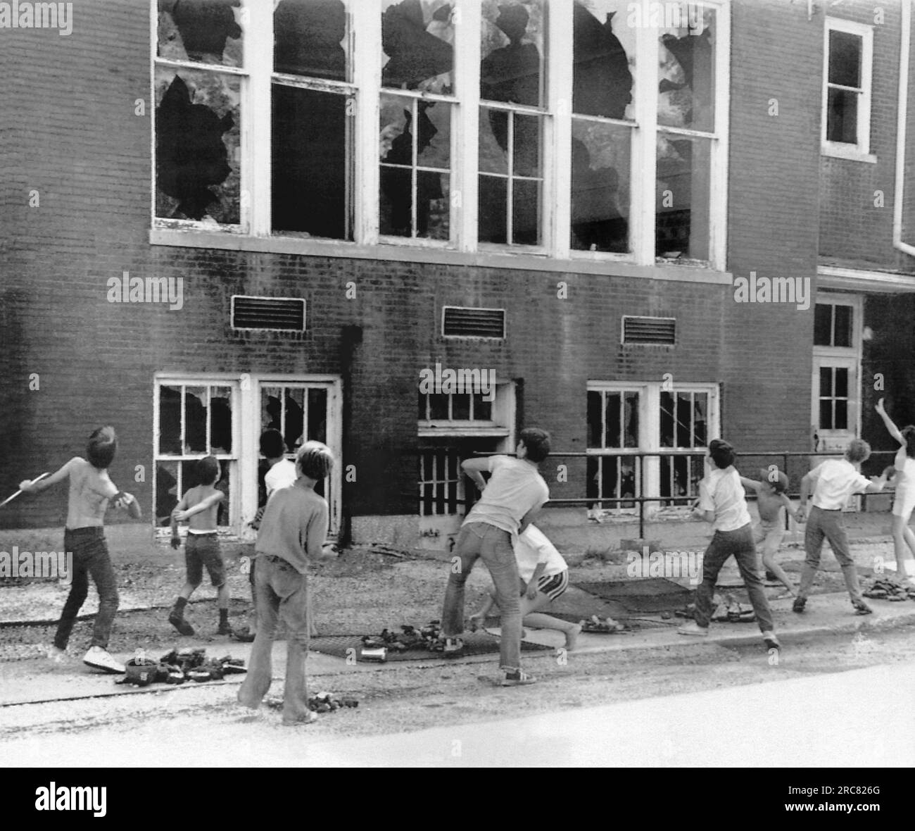 East Alton, Illinois: August 13, 1971 Ten school children caught in the ...